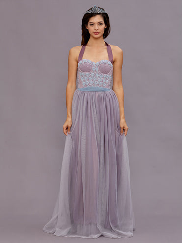 Ava Lavender Beaded Gown